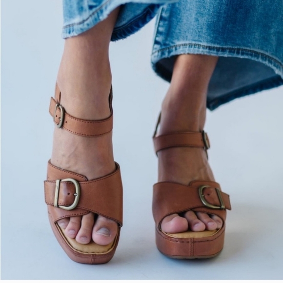 Born | Shoes | Born Browyn Platform 0 Leather Tan Brushed Antique ...